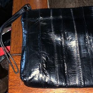 Lee Sands | Bags | Lee Sands Black Genuine Eel Skin Purse | Poshmark